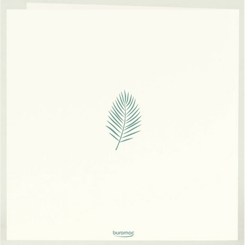 Faire-part naissance ou baptême chic vert feuillages motifs bois