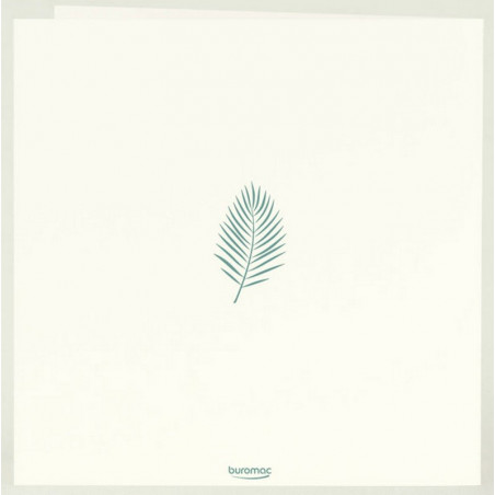 Faire-part naissance ou baptême chic vert feuillages motifs bois